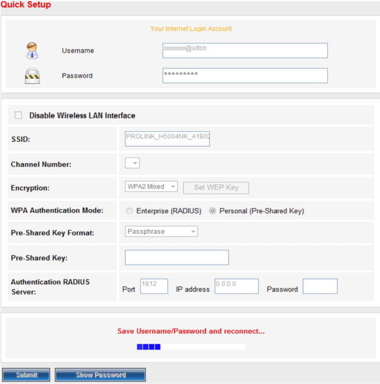 SLTMobitel Router Login - 192.168.1.1